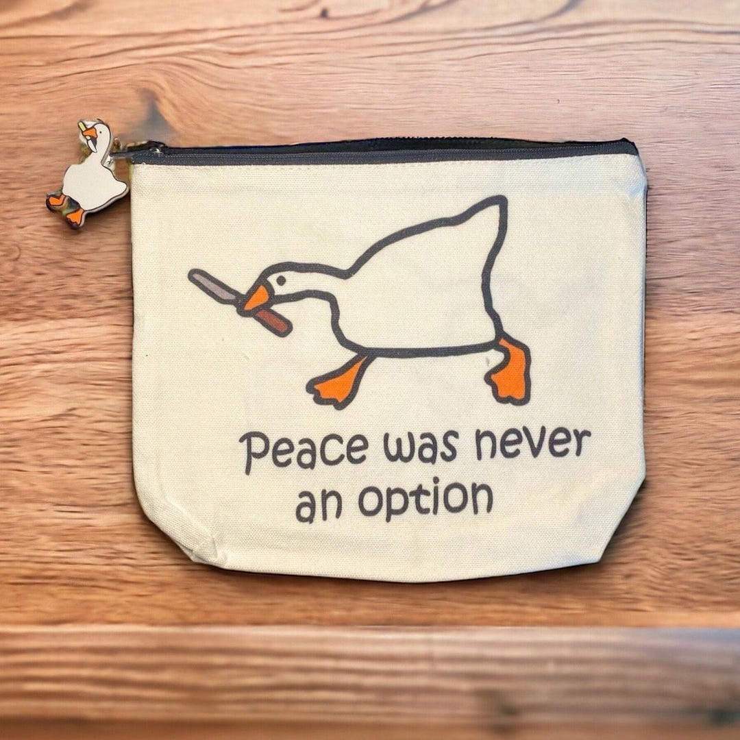 Funny Goose Bag Untitled Goose Game, Cute Makeup Bags, Funny Bags ...