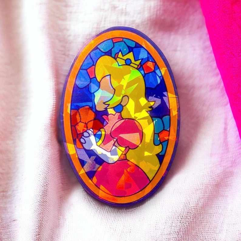 Gaming Princess Sticker | Stained Glass, Holographic Gaming Stickers - Etsy