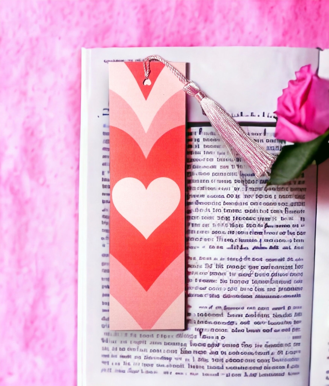 Pink Heart Bookmarks Pink Bookmarks, Heart Bookmarks, Aesthetic ...