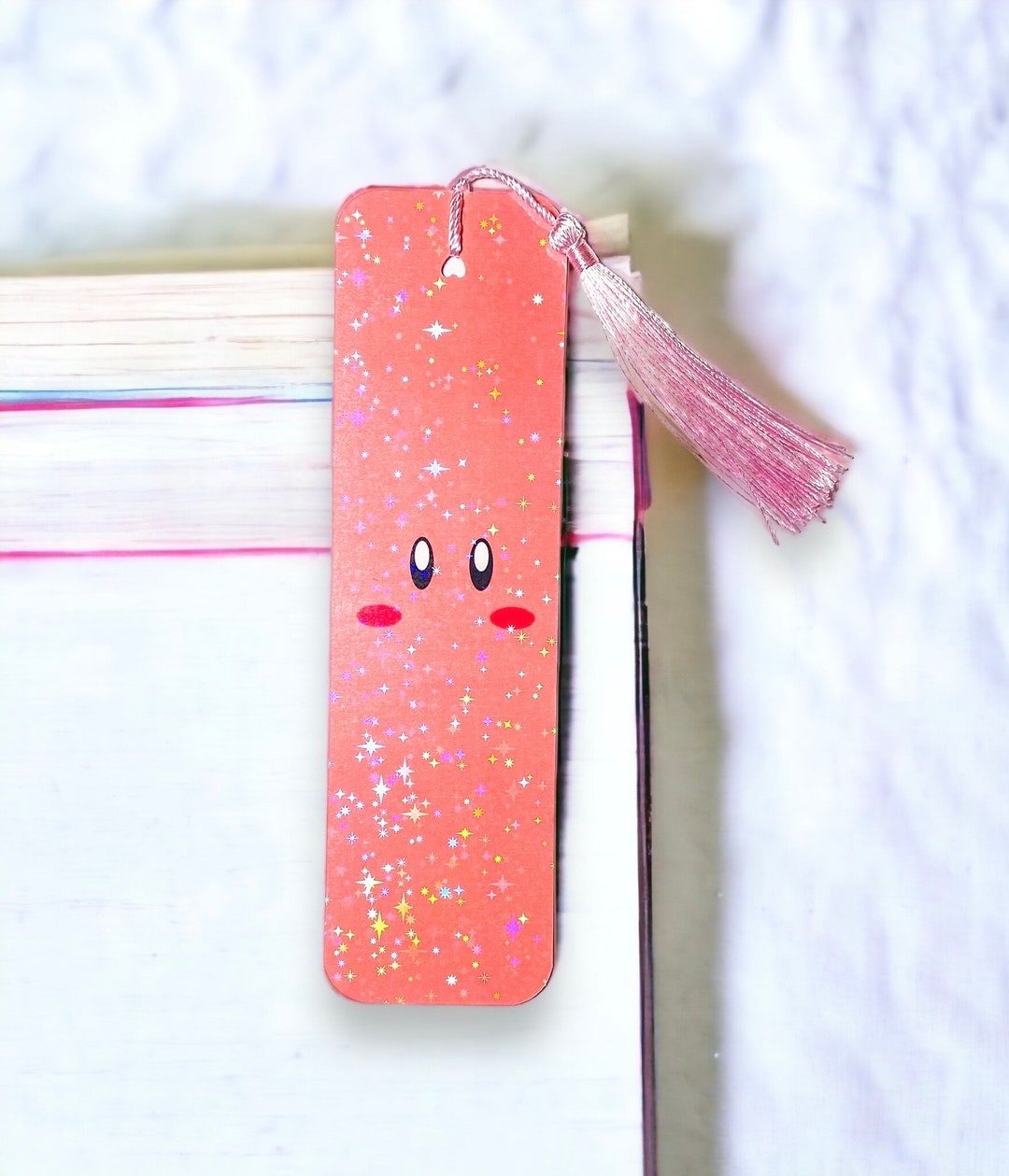 Pink Cartoon Face Bookmark Kids Bookmarks poyo Kawaii - Etsy
