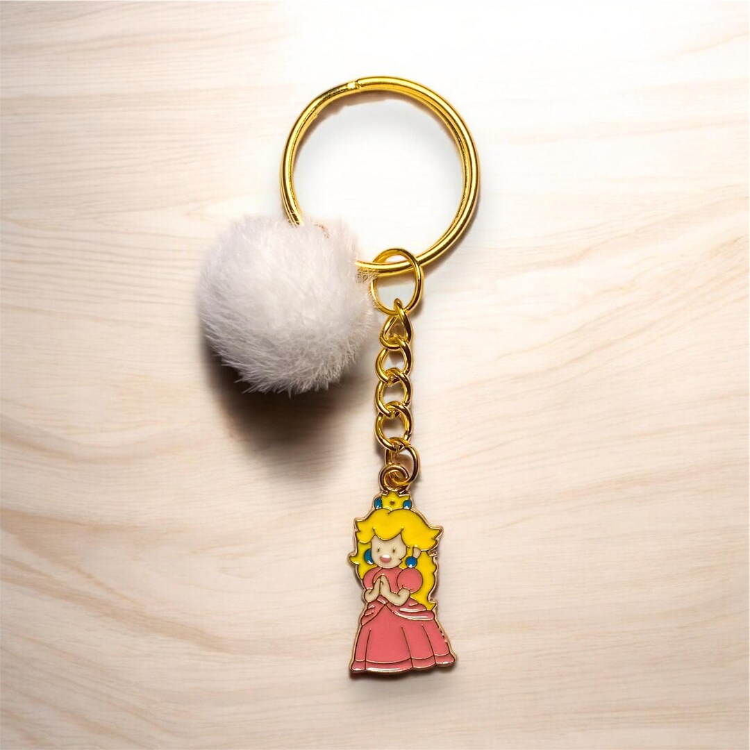 Princess Peach Keychain | Princess Peach Gifts, Princess Peach Jewelry ...