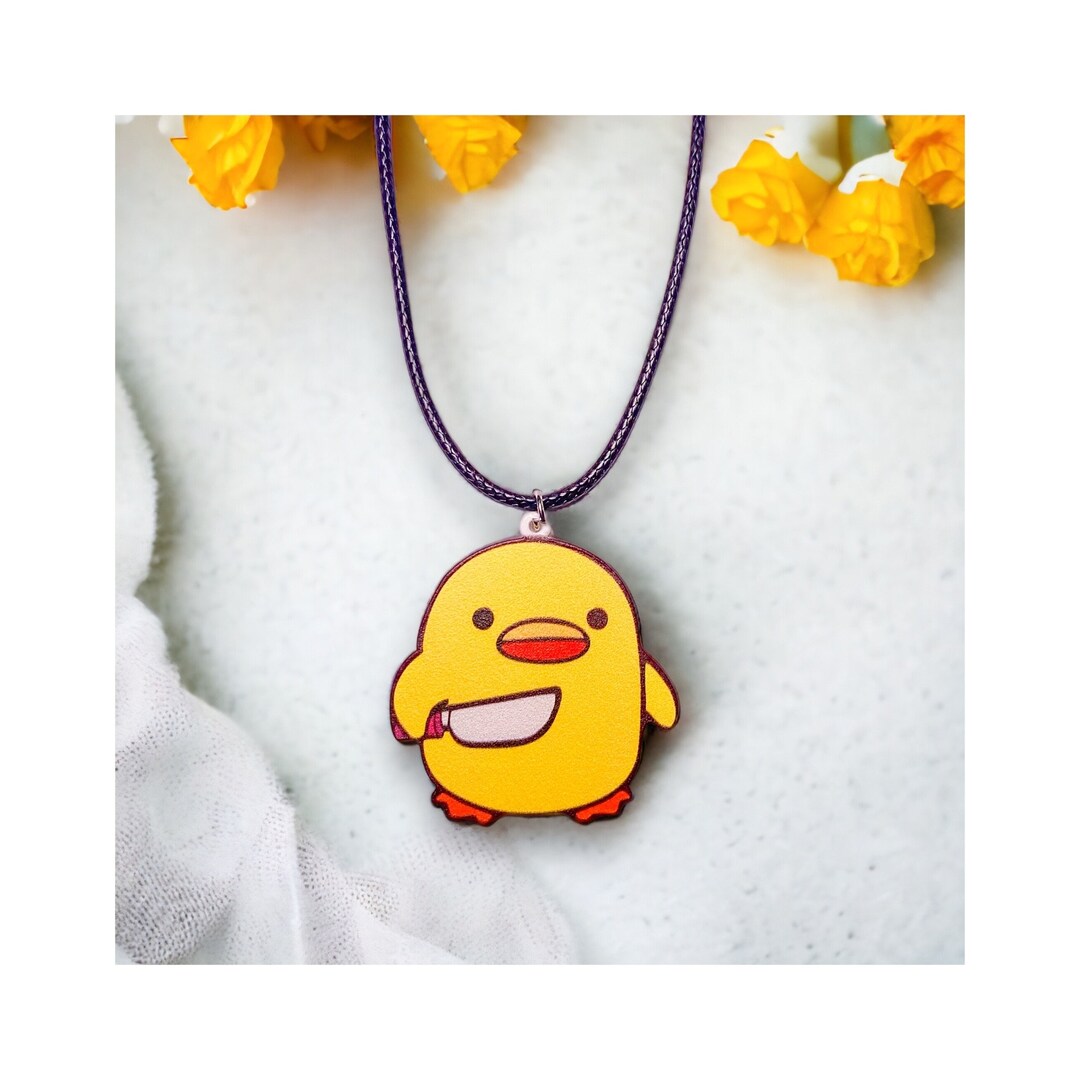Duck With Knife Necklace Goose Meme Meme Necklace Untitled - Etsy