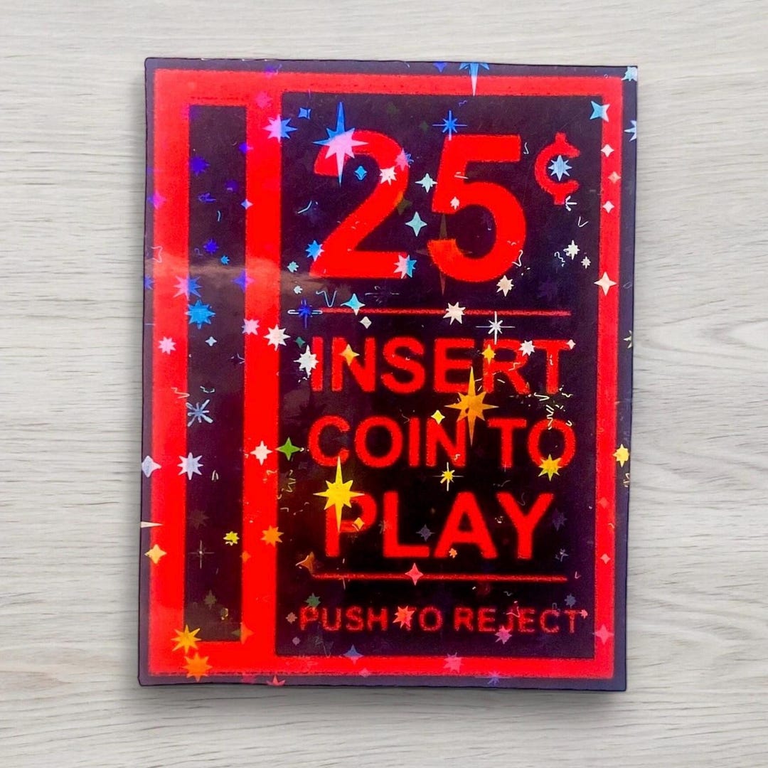 Insert Coin to Play Stickers | Novelty Sticker, Gaming Stickers, Retro ...