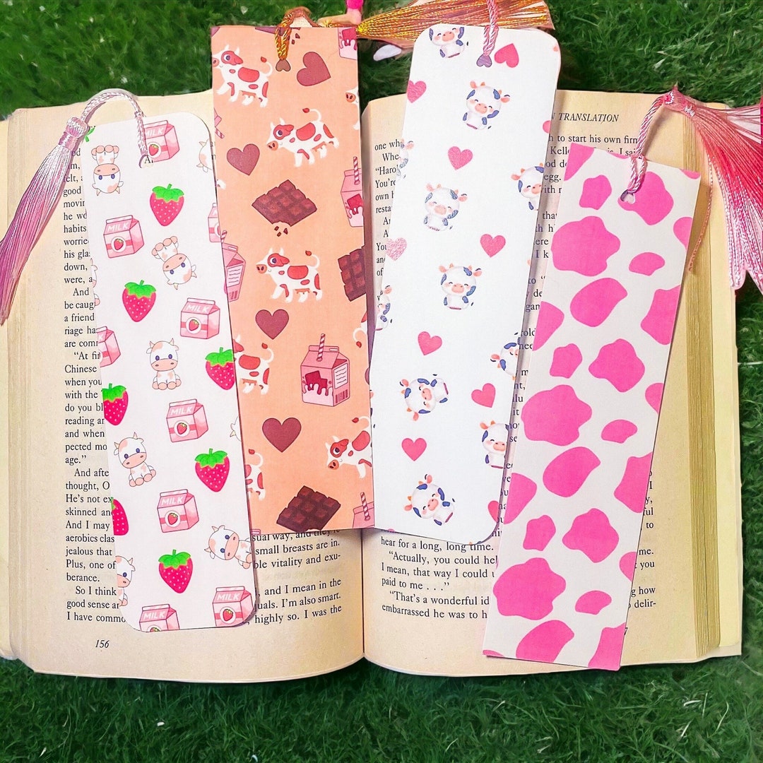 Cow Bookmarks Cute Bookmarks, Animal Bookmarks, Kawaii Bookmarks, Cow ...
