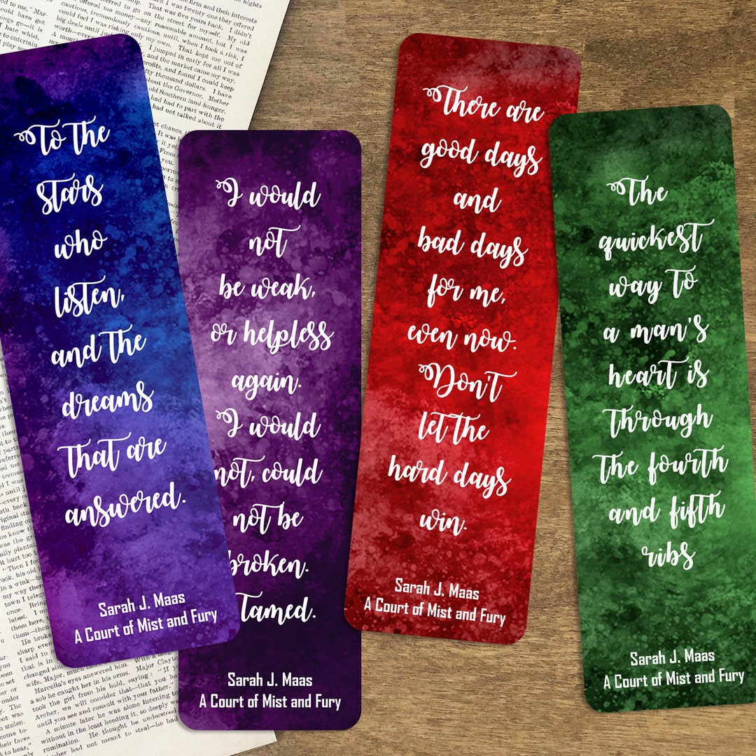 ACOTAR Quotes Paper Bookmarks Rhysand Feyre Azriel Morrigan Cassian ...