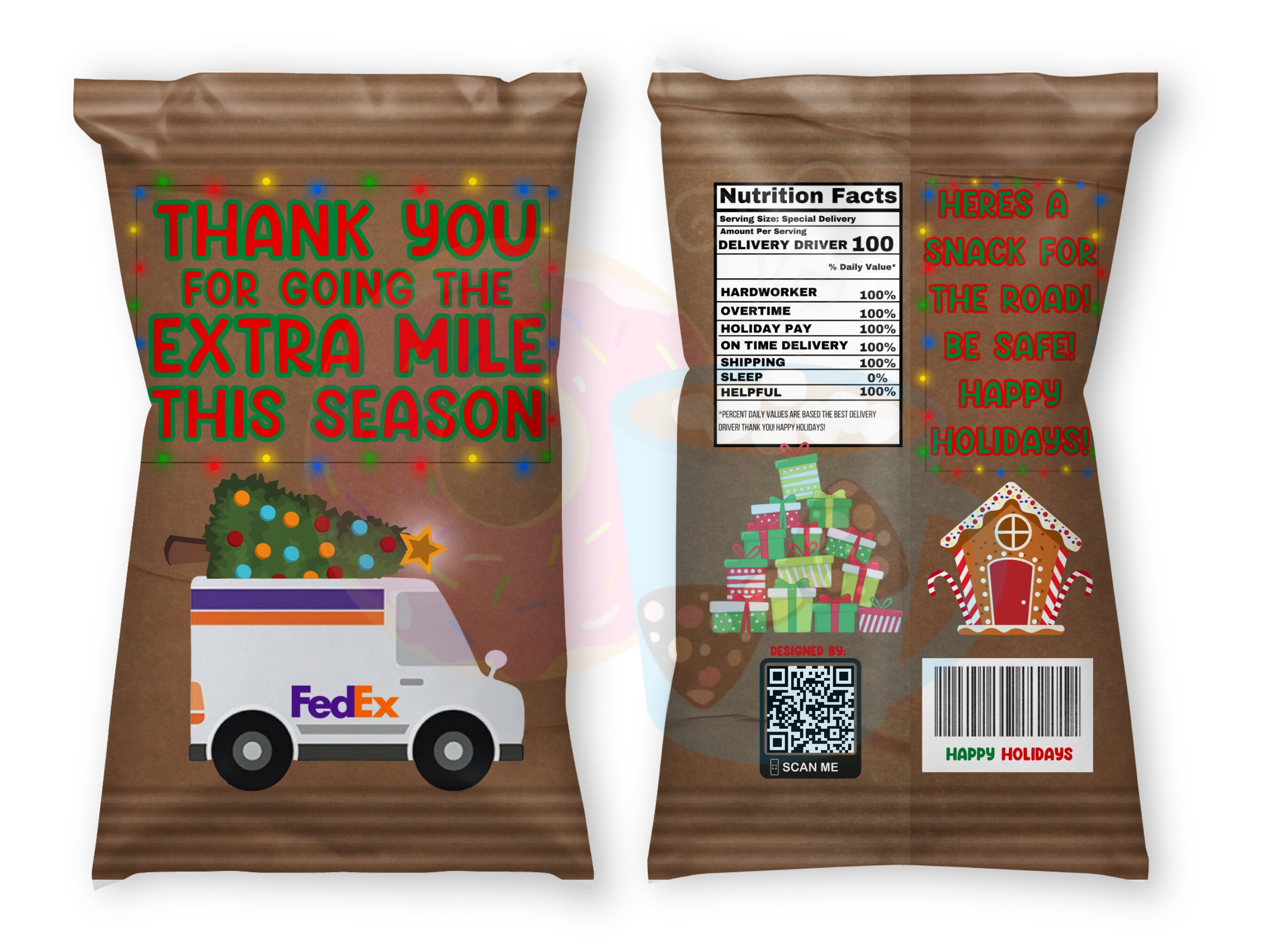 Delivery Driver Thank You Snacks USPS UPS Amazon Prime Fexex Mail ...