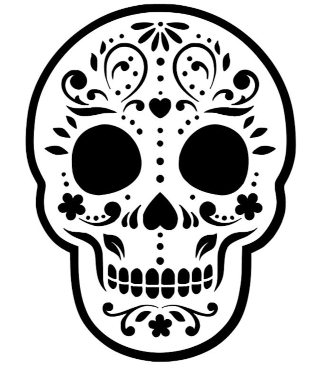 Simple Sugar Skull SVG - Etsy