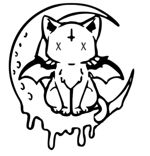 Goth Kitty SVG - Etsy