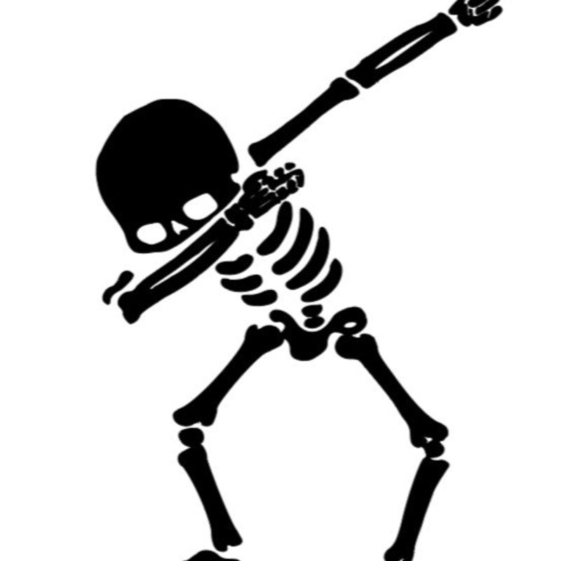 Dabbing Skeleton Svg - Etsy