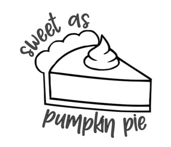 Pumpkin Pie Clip Art Black And White
