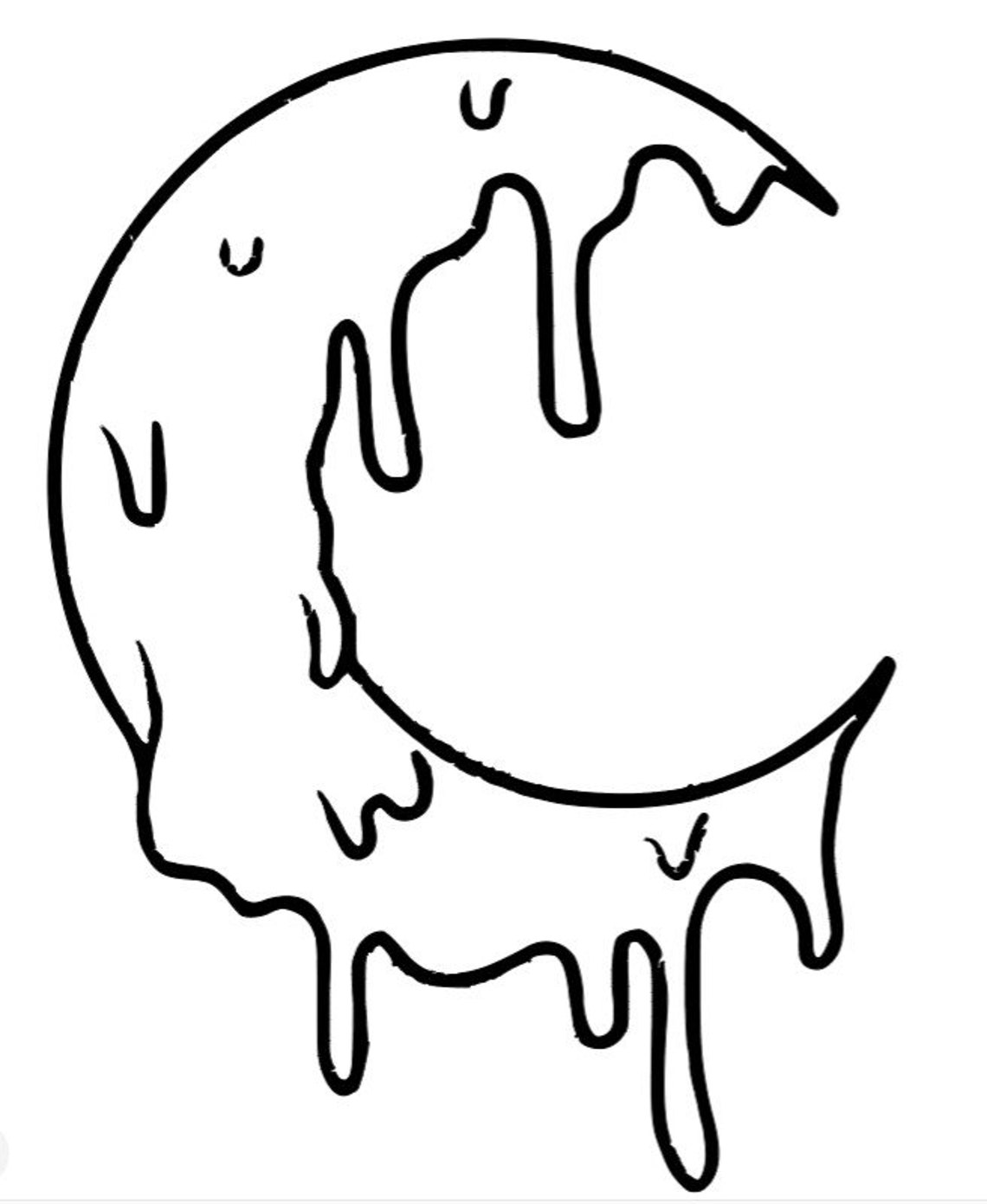 Melting Moon SVG - Etsy