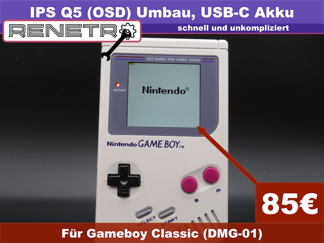 Send in Service - Conversion, Mod Service Nintendo Gameboy Classic (IPS ...