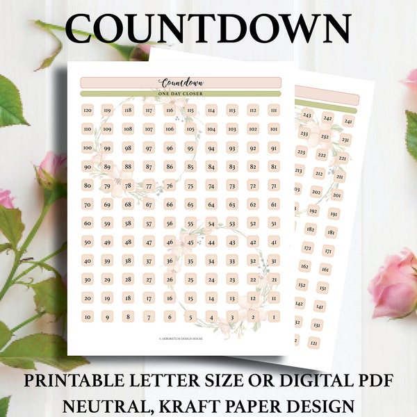 Vacation Countdown Calendar - Etsy