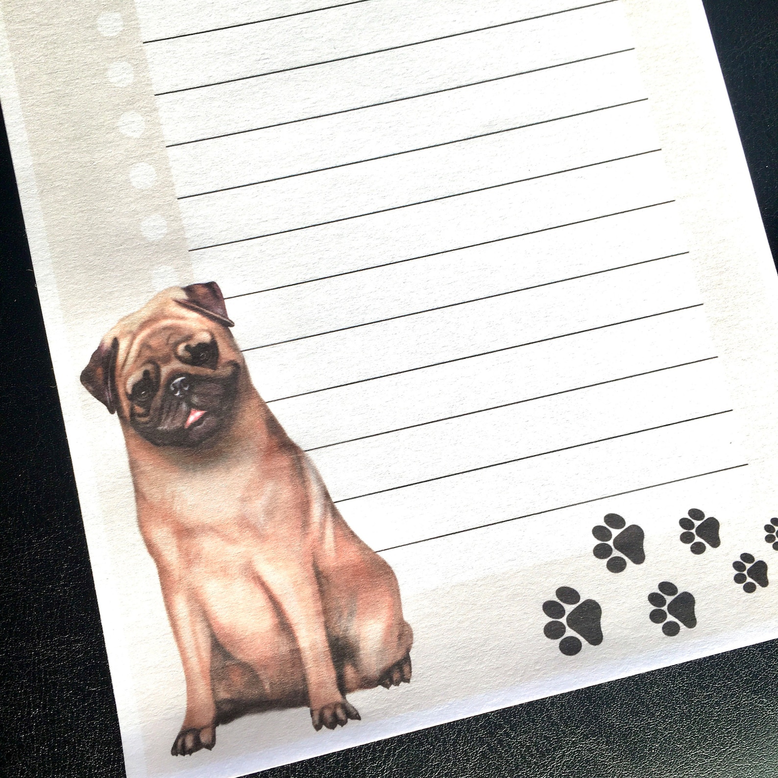 Notepad Tear Off, A5 Notepad, Dog Notepad, Pug Gifts, Gift for Dog ...