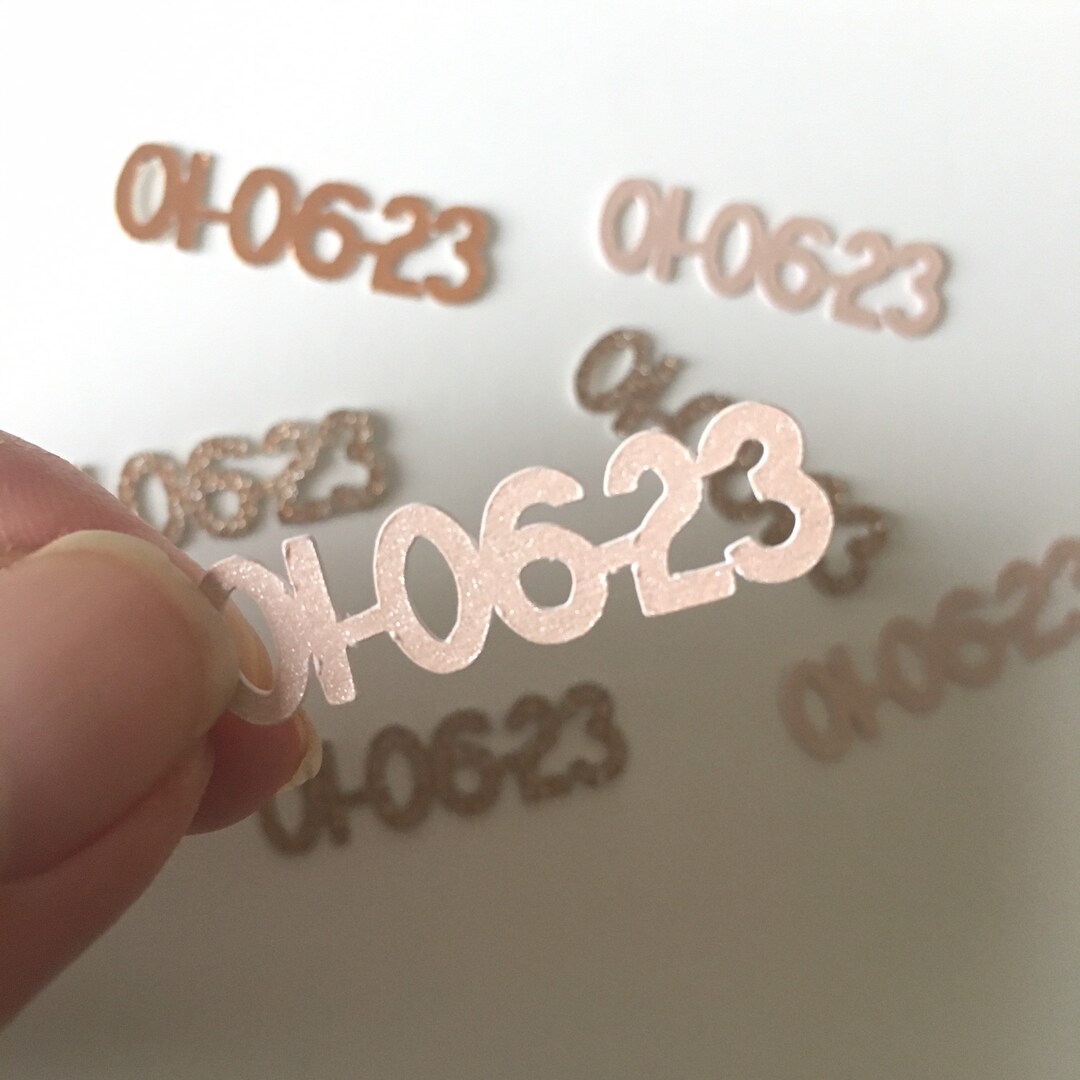 Personalised Confetti, Custom Date Table Scatter, Rose Gold Decor for ...