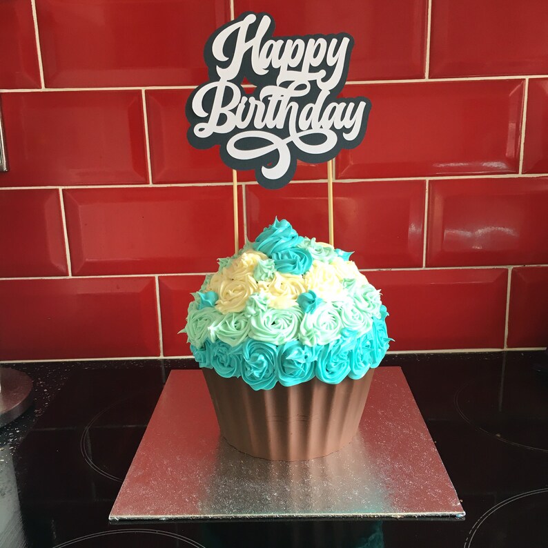 Happy Birthday Topper, Cake Topper, Banner for Cake, Birthday Party ...