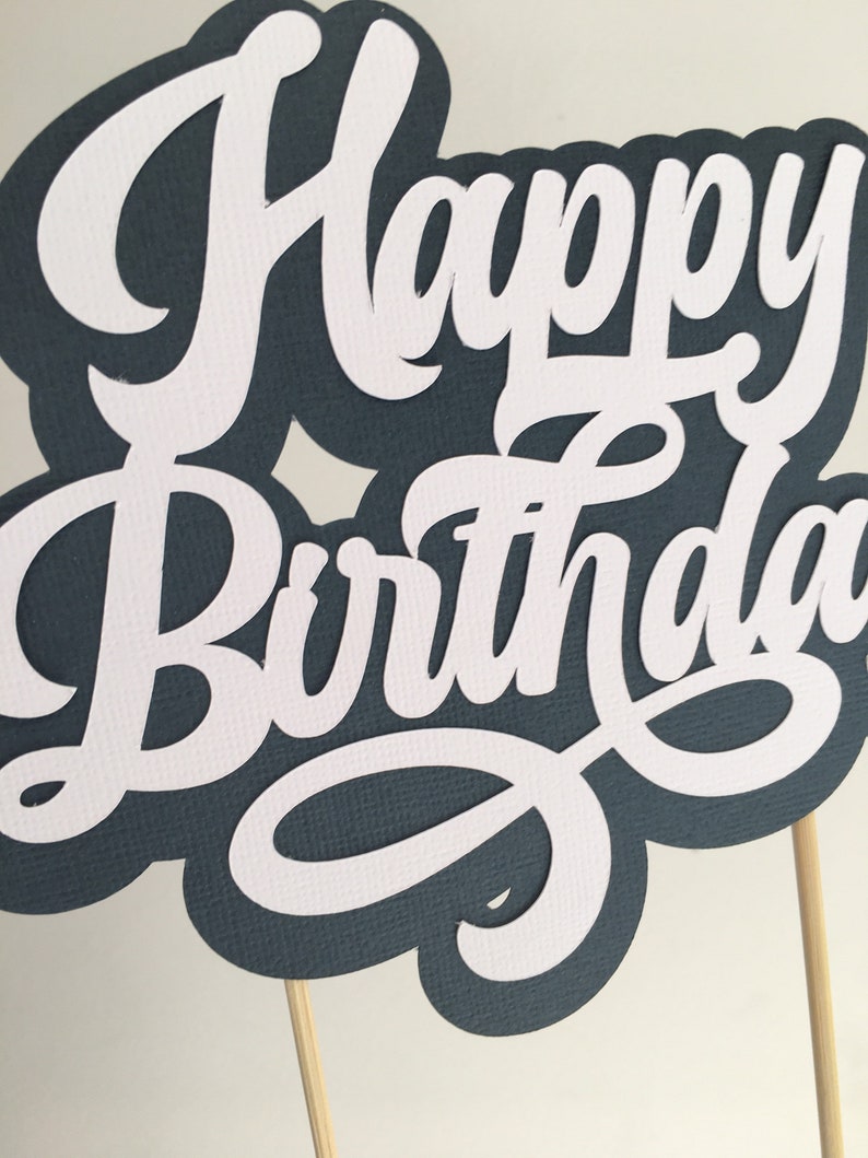 Happy Birthday Topper, Cake Topper, Banner for Cake, Birthday Party ...