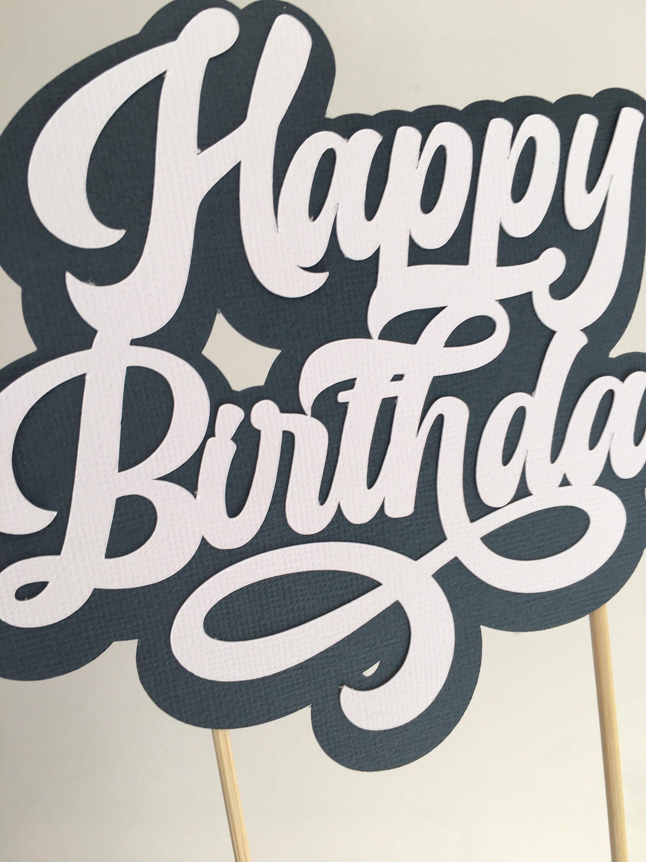 Happy Birthday Topper, Cake Topper, Banner for Cake, Birthday Party ...