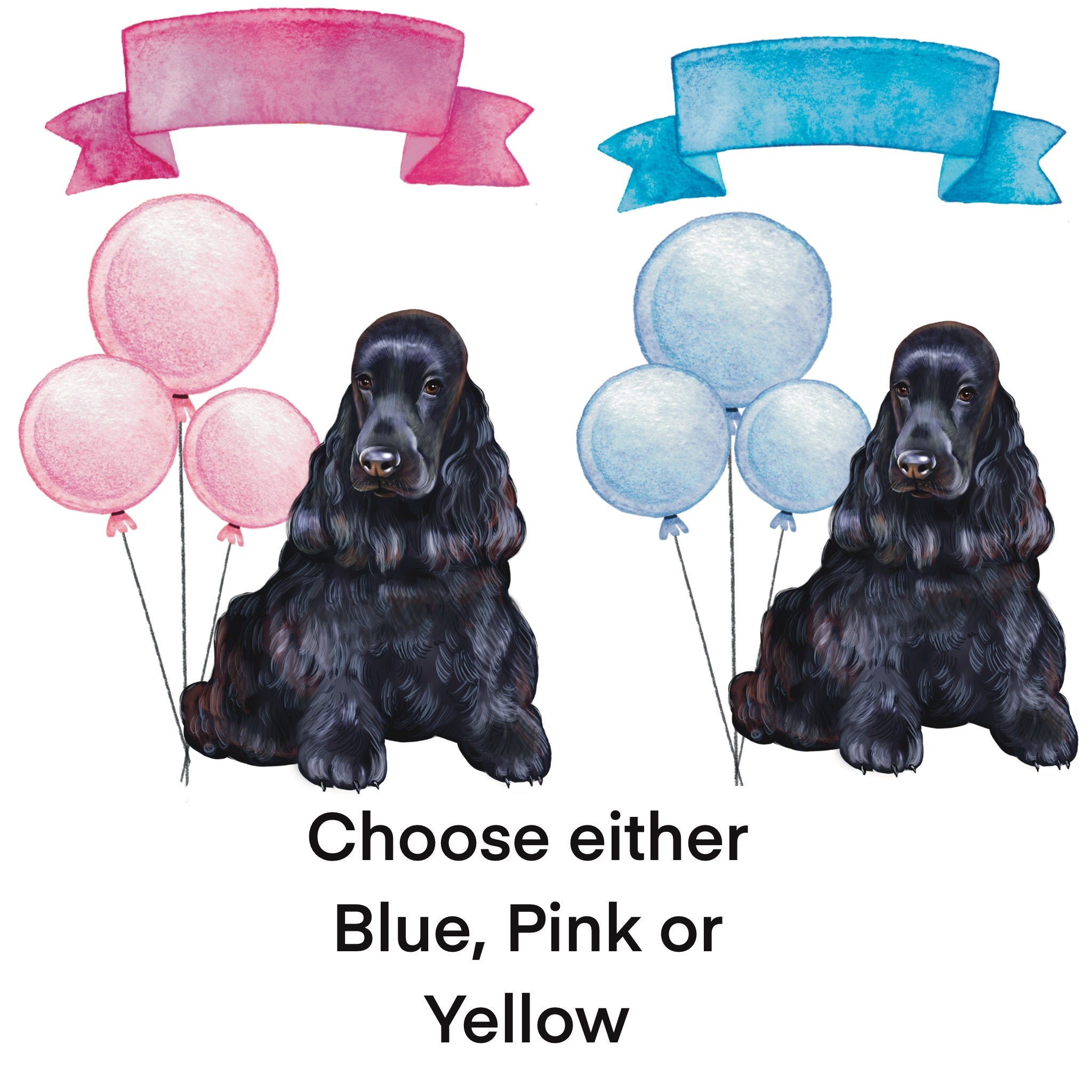 Black Cocker Spaniel Birthday Card, Personalised Dog Card, Card From ...