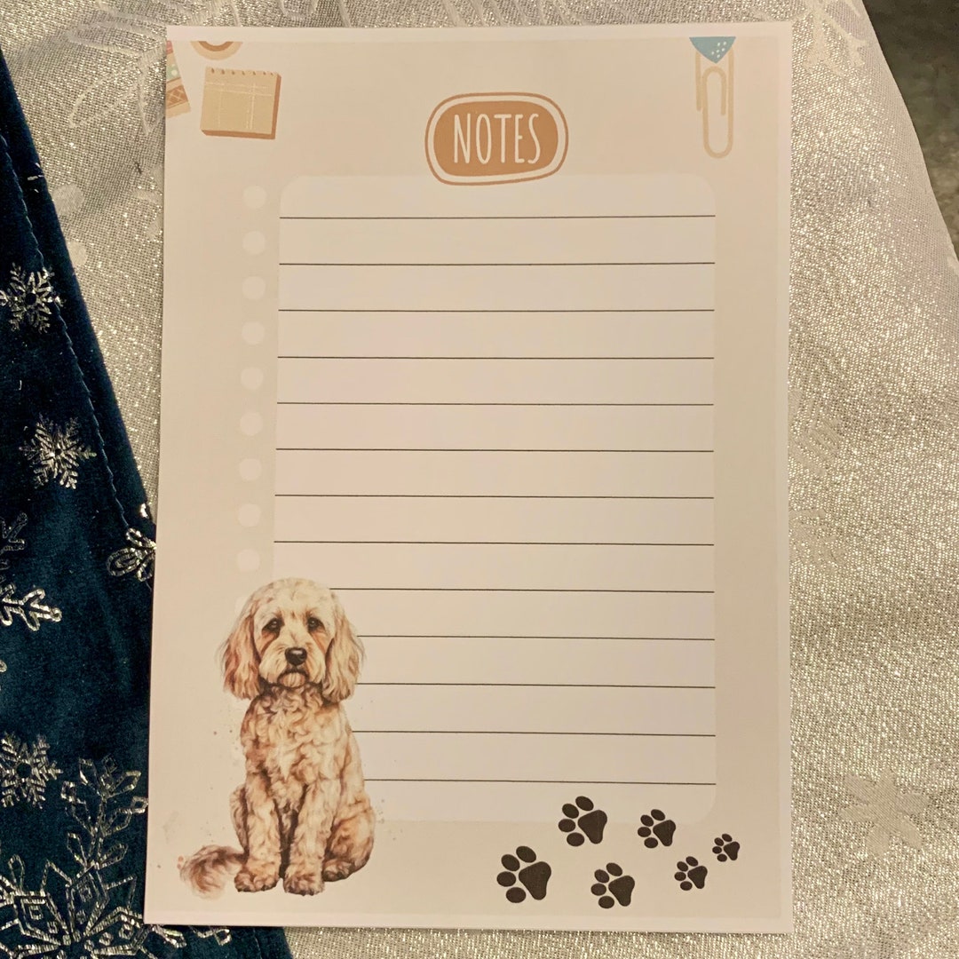 Cockapoo Notepad Cockapoo Gifts Stationary Gift for Dog - Etsy