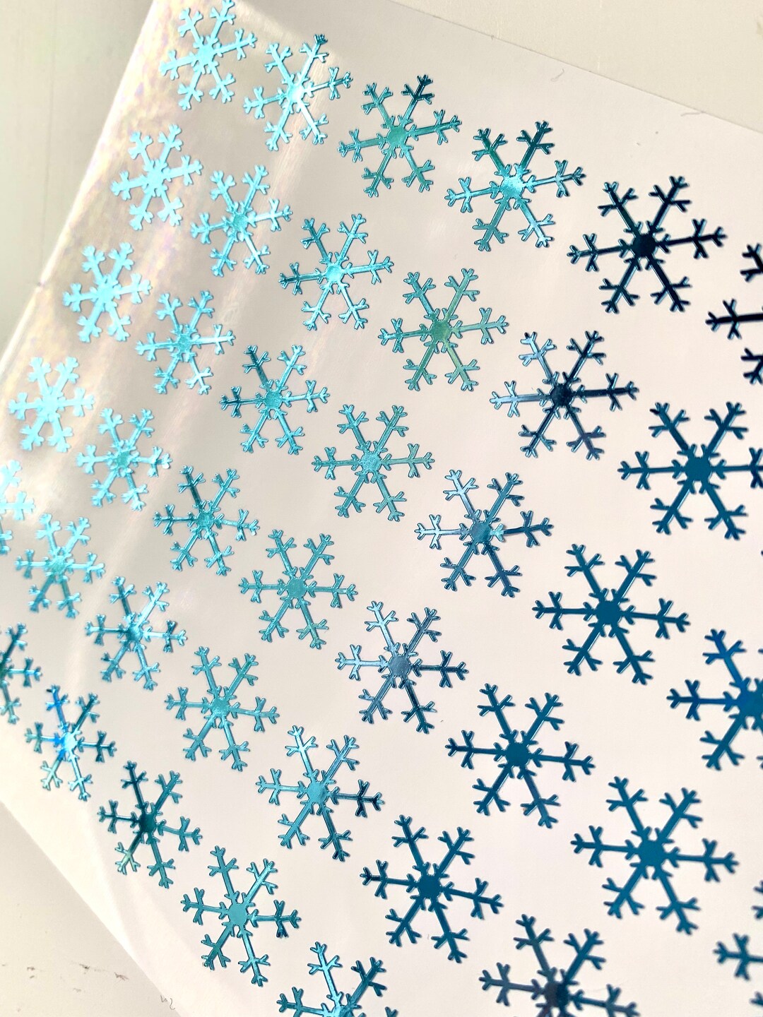 Blue Snowflake Stickers 60 Vinyl Decals Adhesive Foil - Etsy