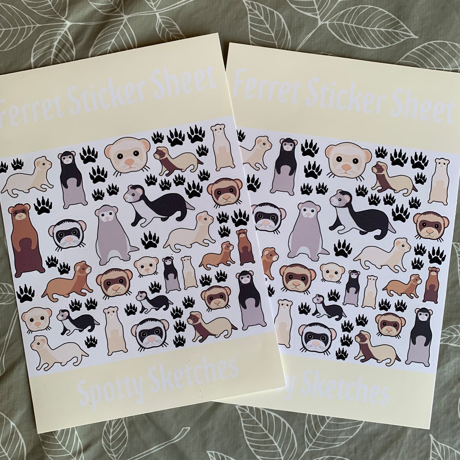 Ferret Sticker Sheet, Gift for Ferret Owner, Animal Decals, Cute ...
