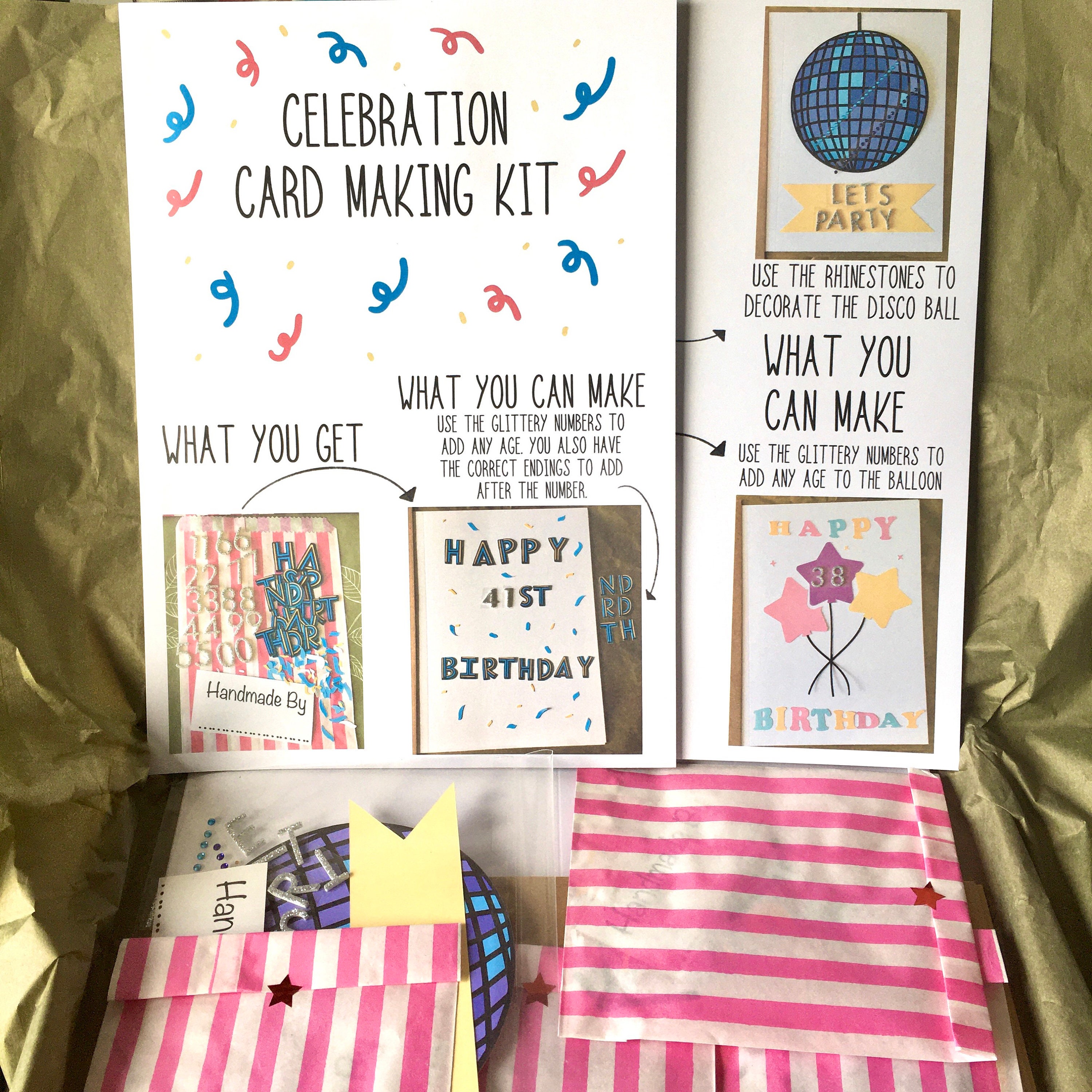 Card Making Kit for Adults, Paper Craft Hamper, Letter Box Gift for Her ...