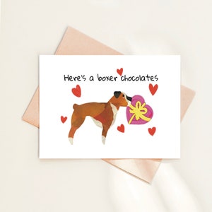 Boxer Dog Valentines Card, Boxer Dog Card, Anniversry Card From the Dog ...