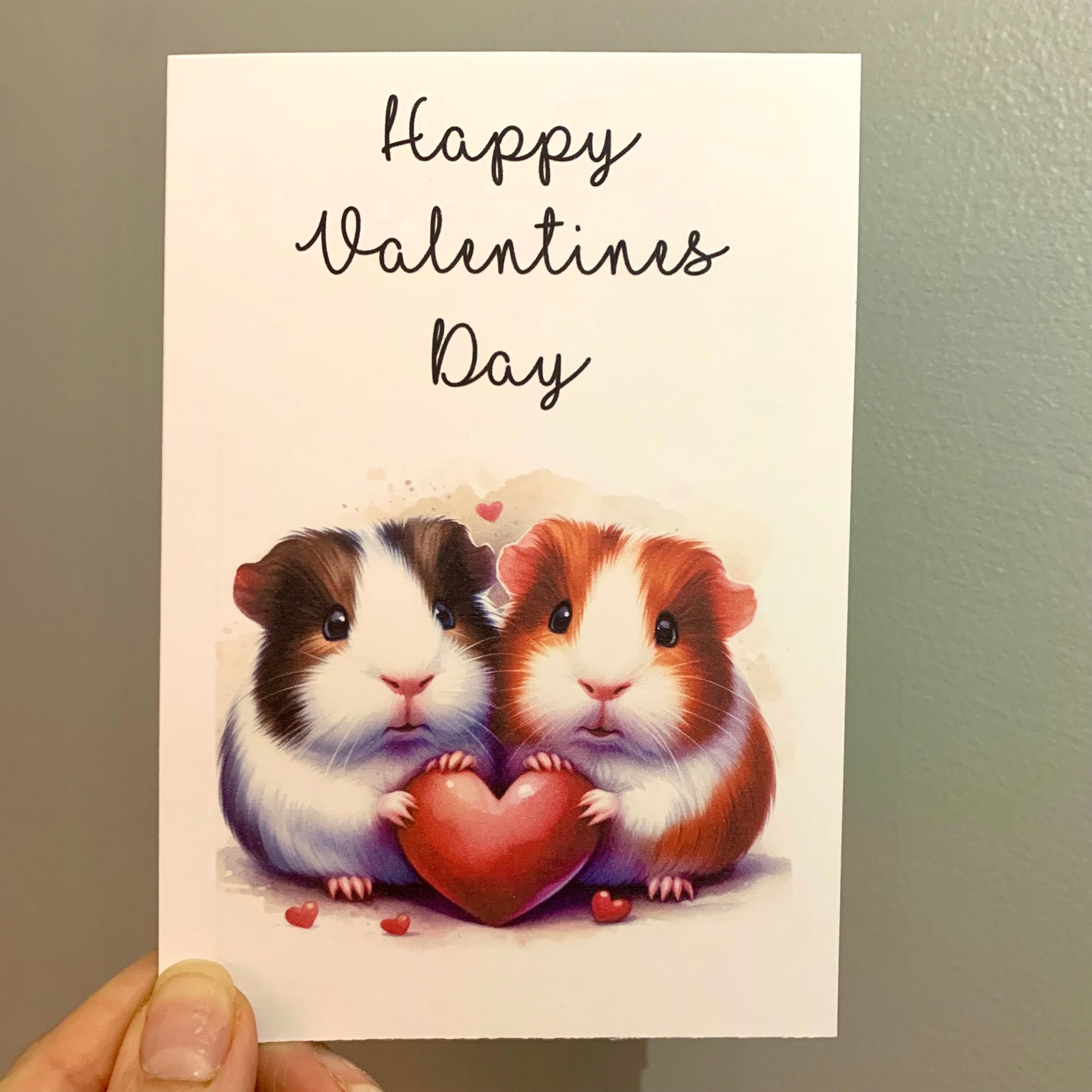 Guinea Pig Valentines Card: Piggy Lover Gift - Etsy