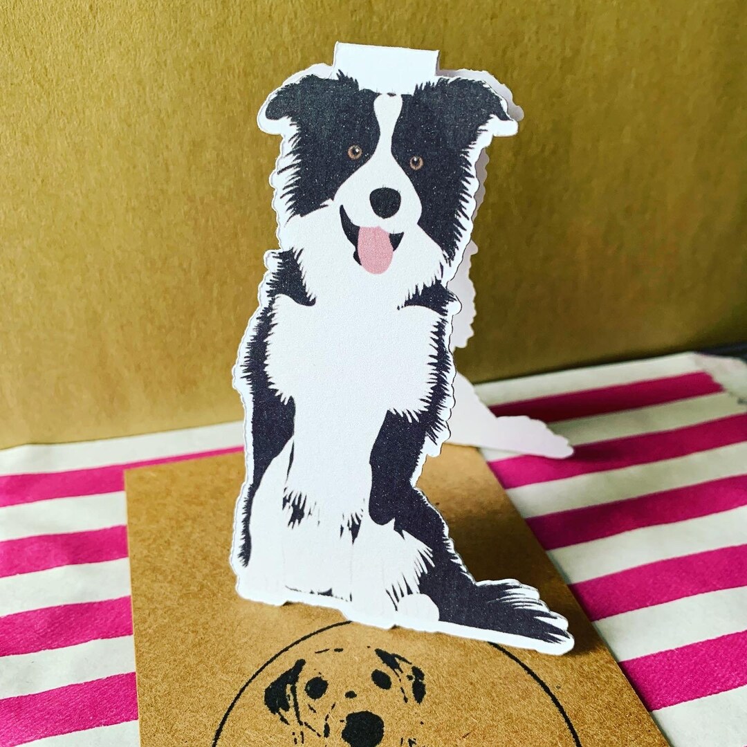 Border Collie Magnetic Bookmark: Sheepdog Reading Gift - Etsy UK