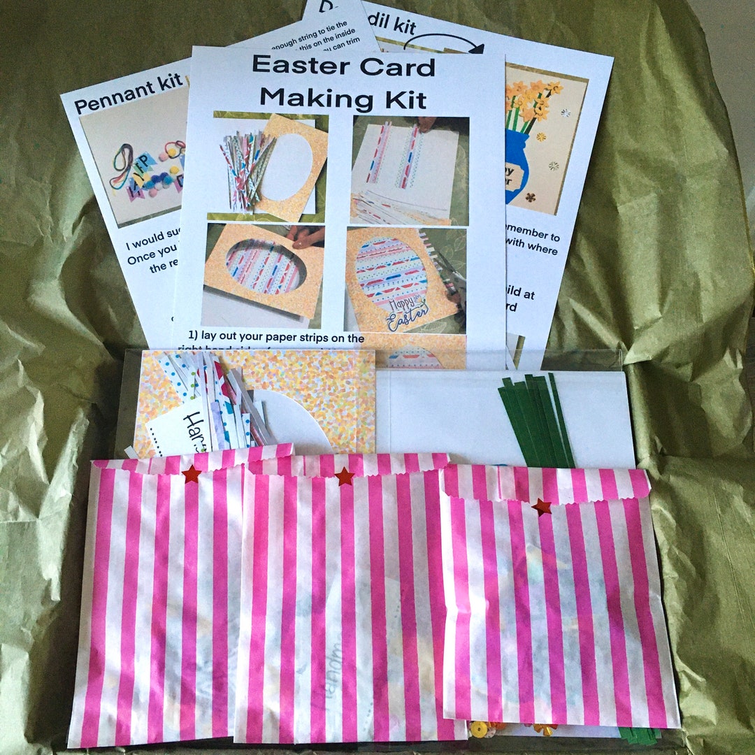 Easter Card Making Kit: DIY Paper Craft Gift Set - Etsy
