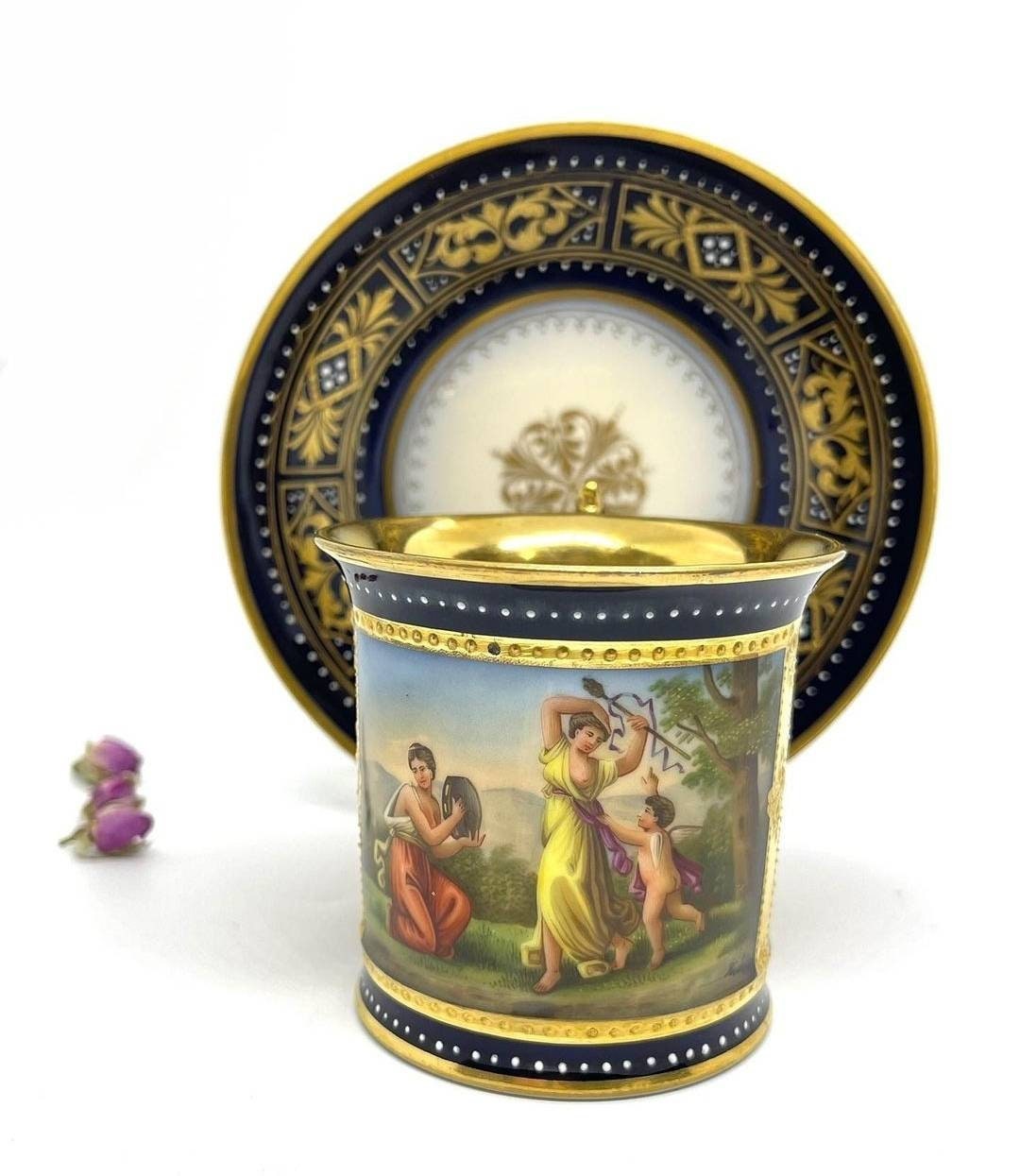 Royal Vienna Antique Gilded Tea Cup and Saucer - Etsy