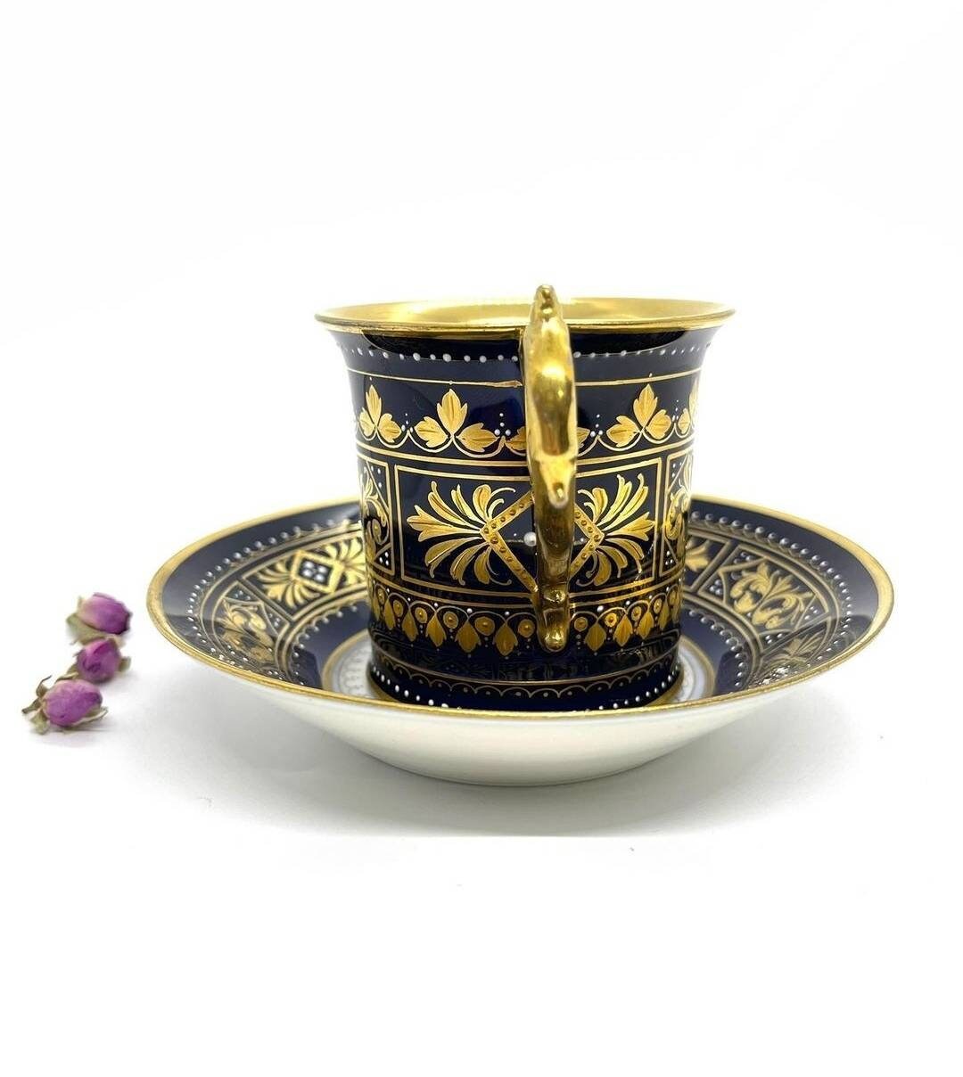 Royal Vienna Antique Gilded Tea Cup and Saucer - Etsy