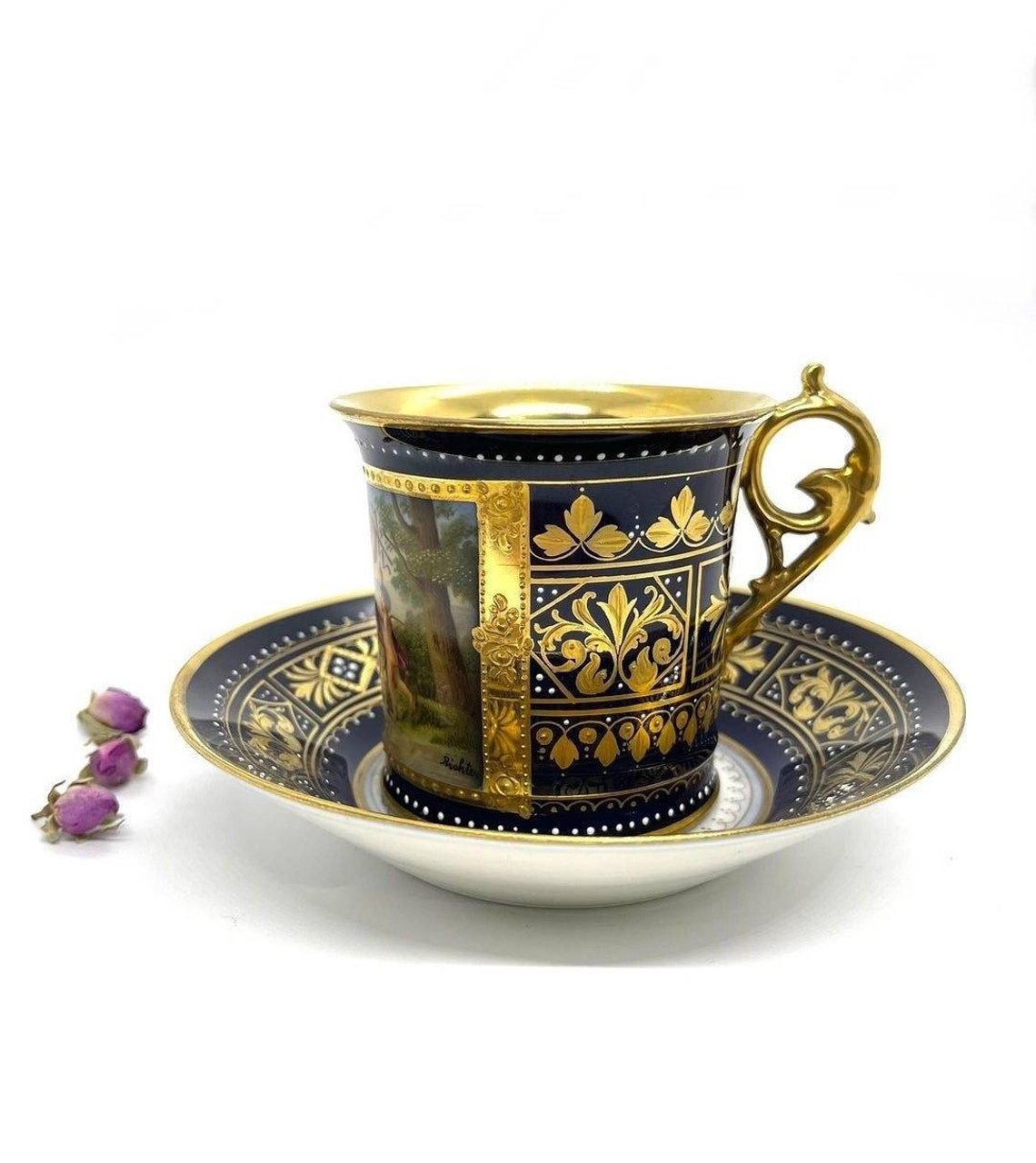 Royal Vienna Antique Gilded Tea Cup and Saucer - Etsy
