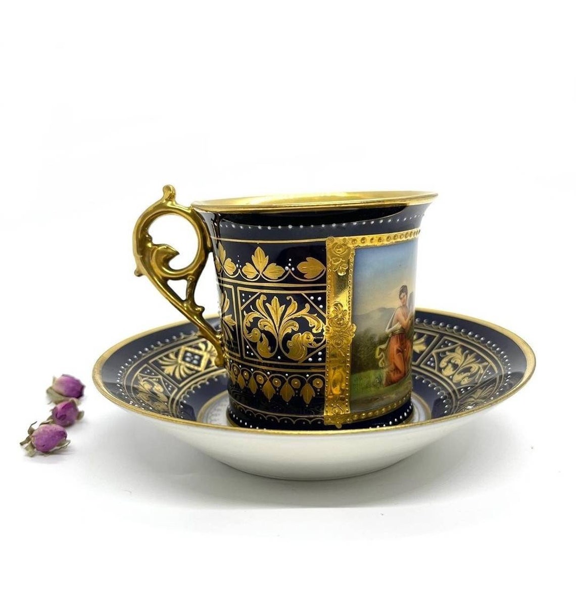 Royal Vienna Antique Gilded Tea Cup and Saucer - Etsy