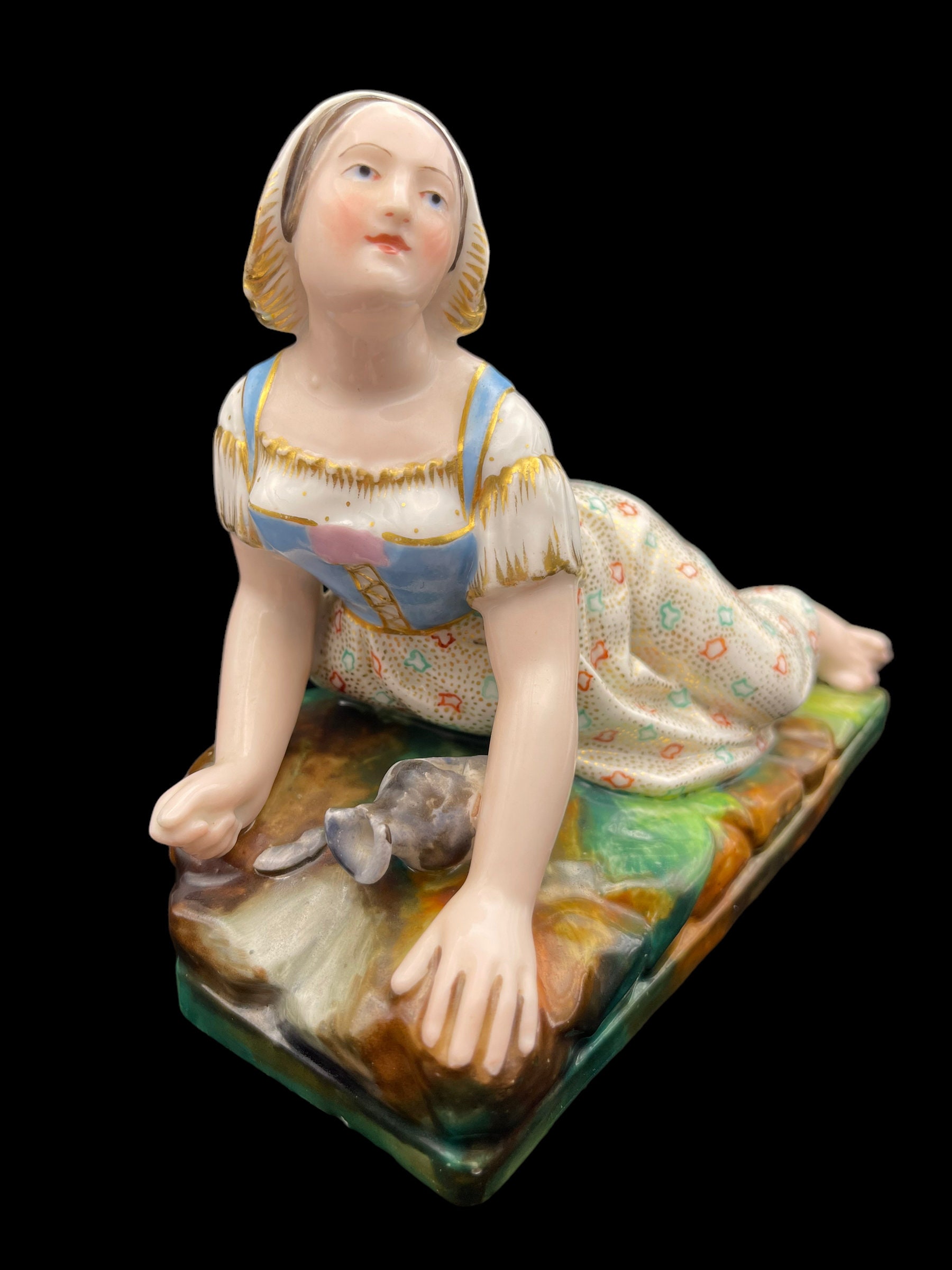 Antique Jacob Petit Porcelain Figure Handmade French Collectible Woman ...