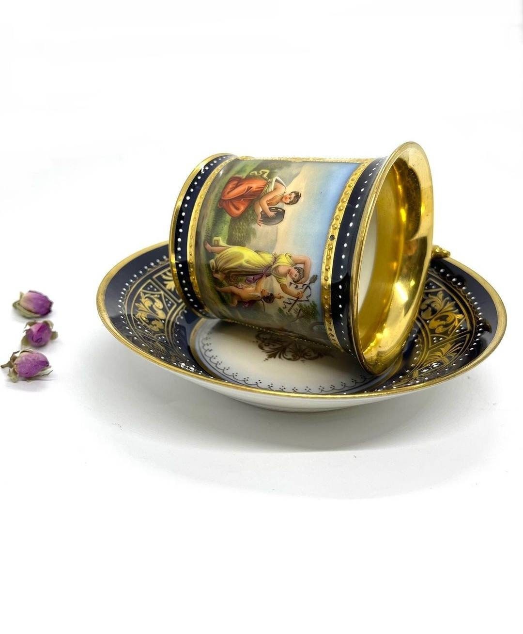 Royal Vienna Antique Gilded Tea Cup and Saucer - Etsy