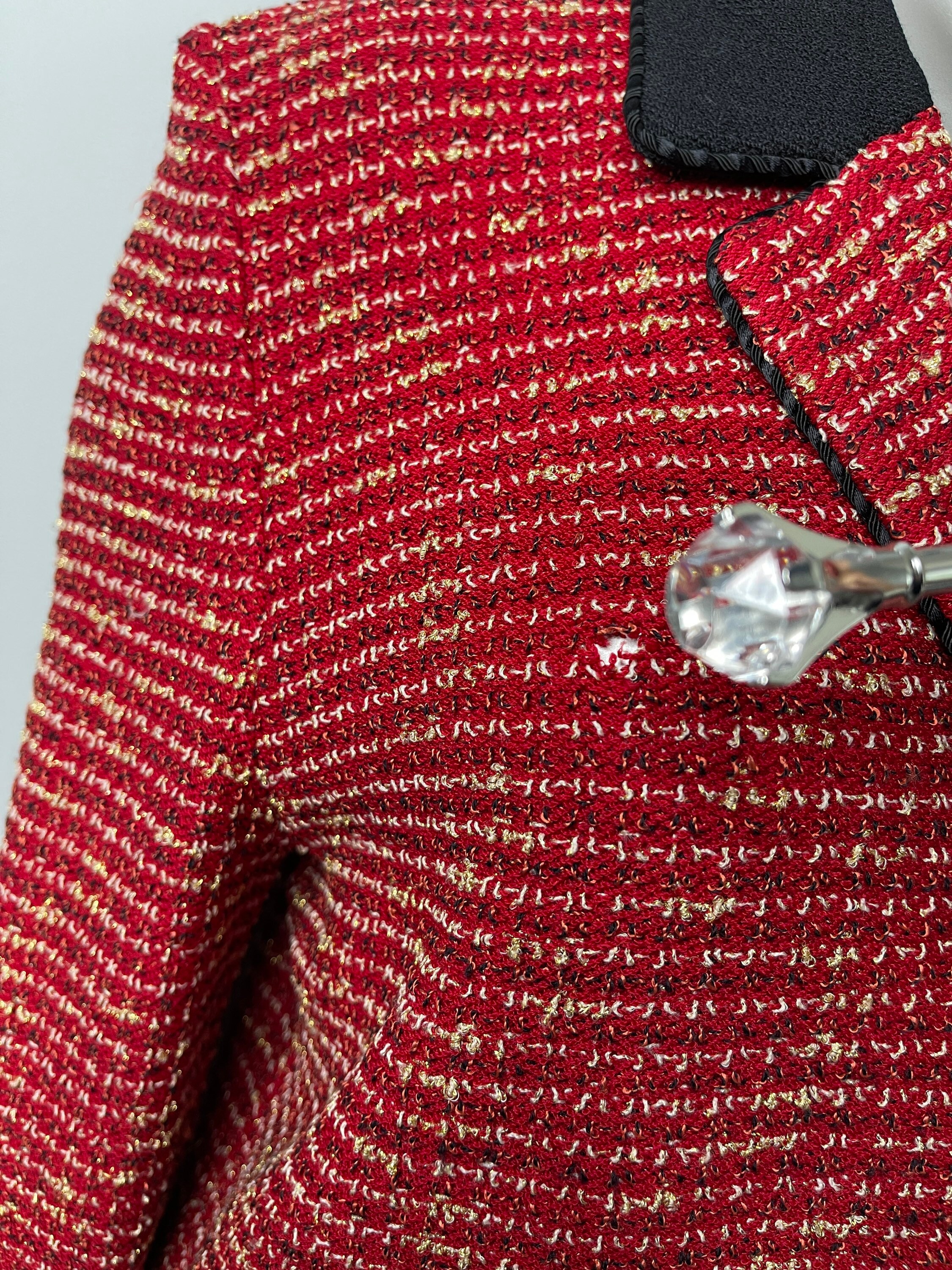 St.john Red Vintage Jacket With Gold Buttons - Etsy