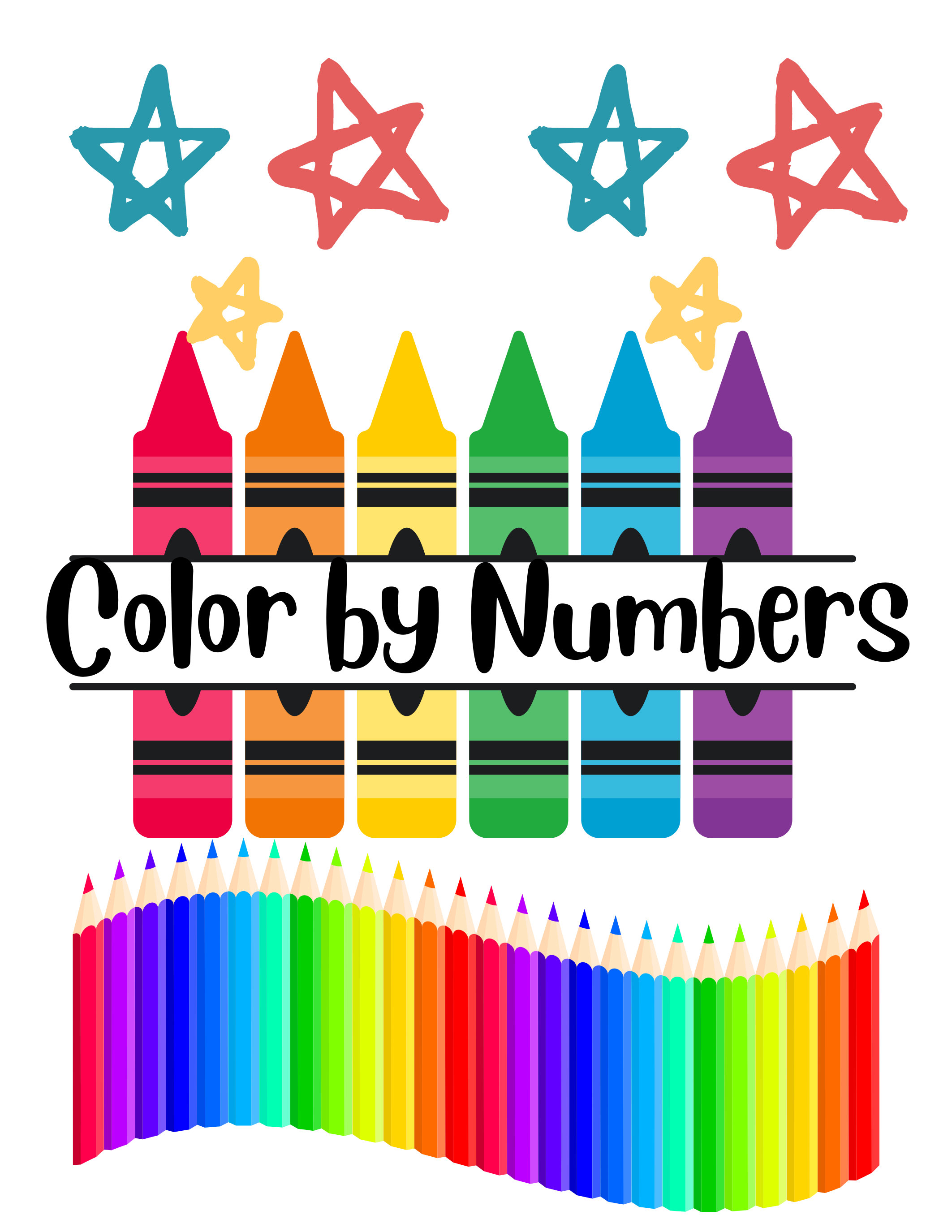Color by Numbers 20 Pages - Etsy