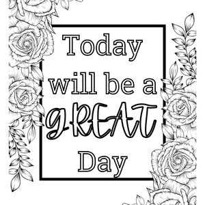 Motivational Adult Coloring Pages - Etsy