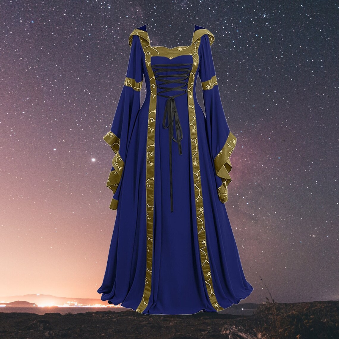 Medieval Woman's Witch Dress Female Wizard Cosplay - Etsy