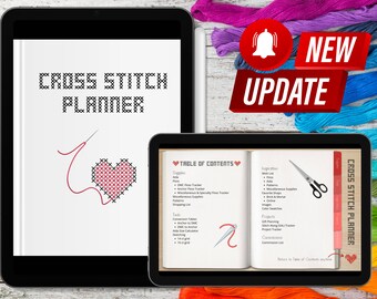 Digital Cross Stitch Notebook for Programs Like Goodnotes or Noteshelf ...