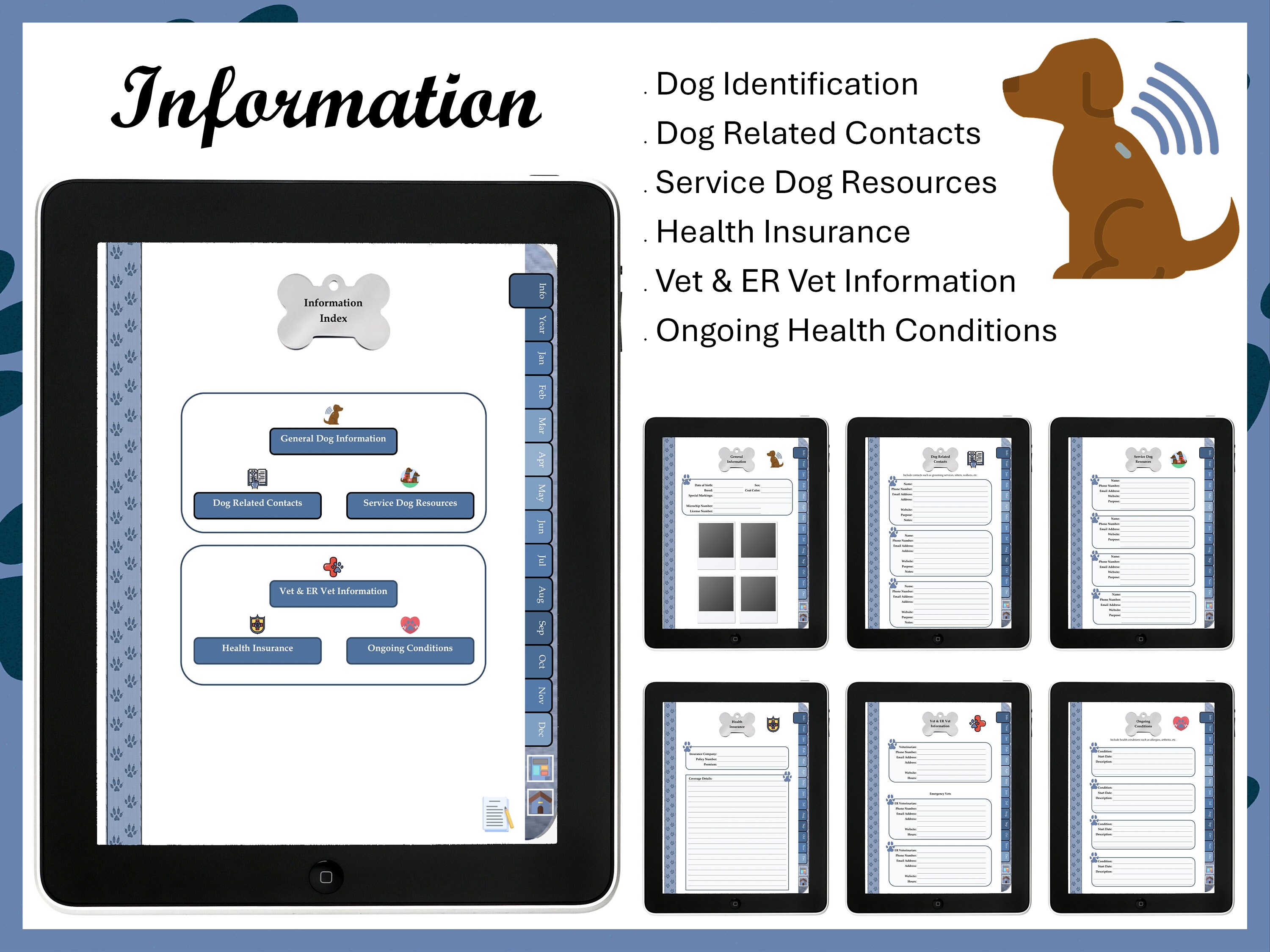 Digital Service Dog Planner - Etsy