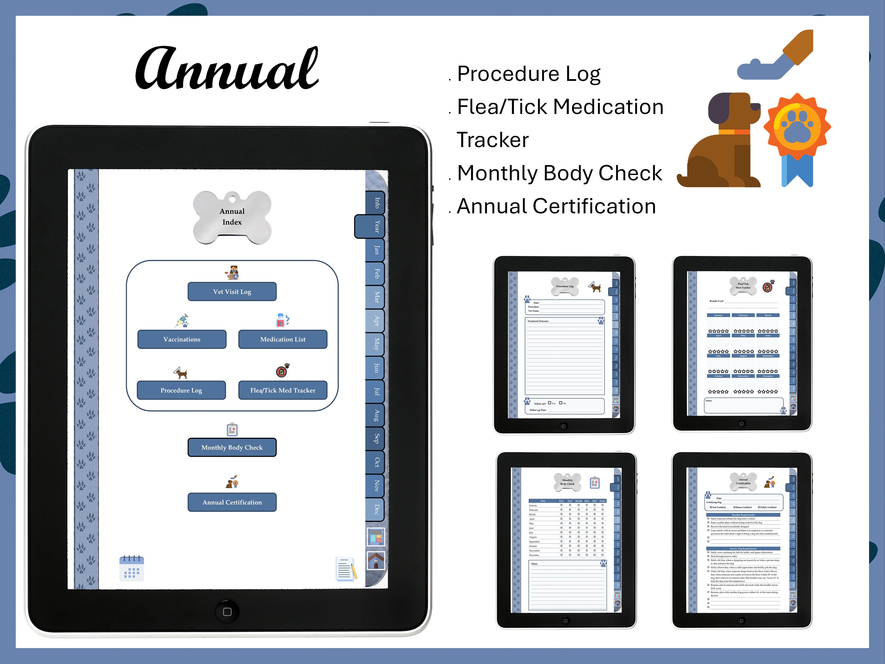 Digital Service Dog Planner - Etsy