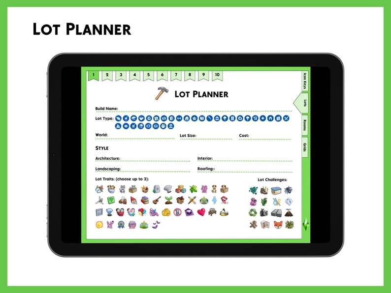 Sims 4 Build Planner (updated for Businesses & Hobbies) - Etsy