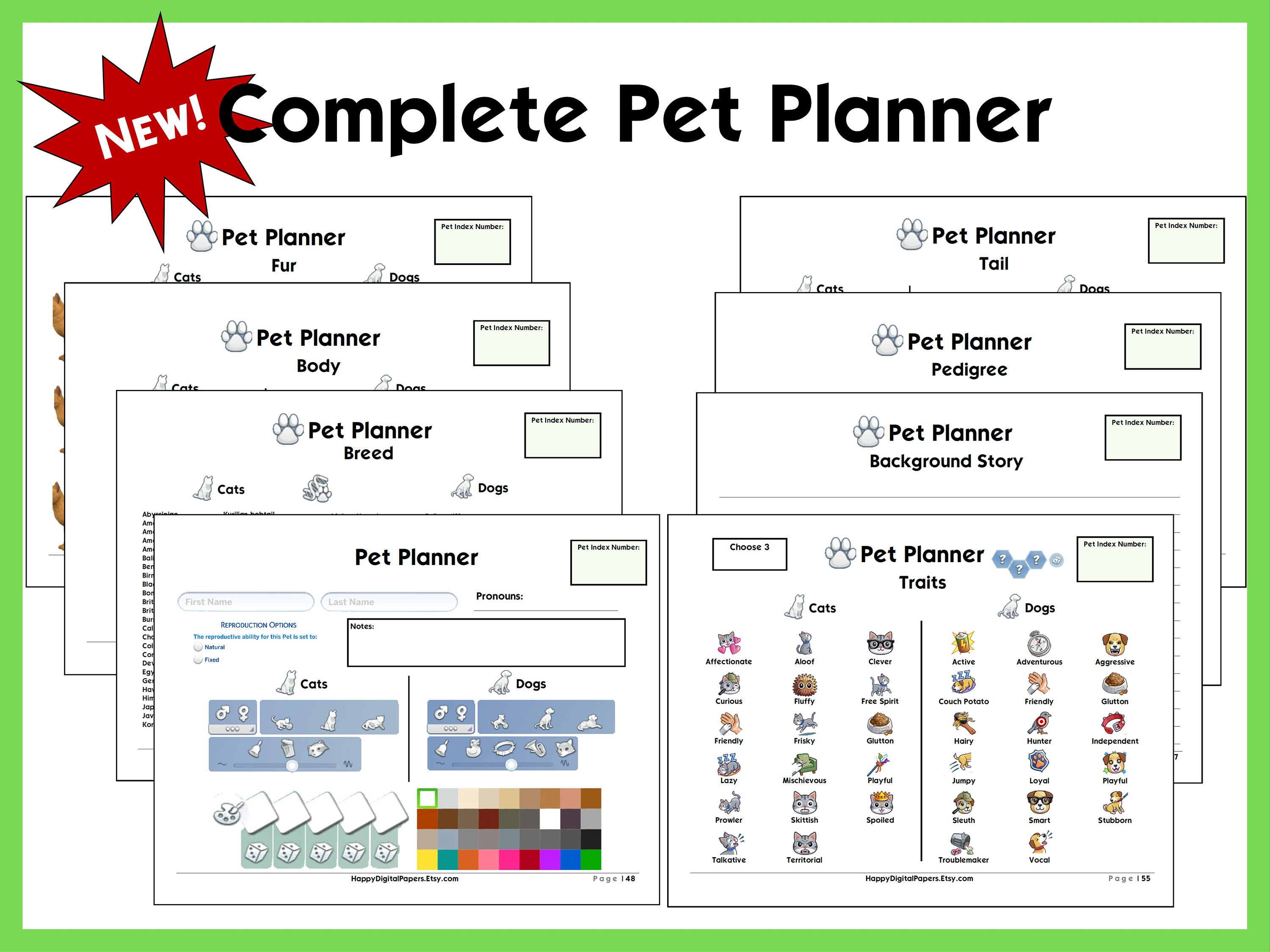 Printable Sims 4 Planner - Etsy UK