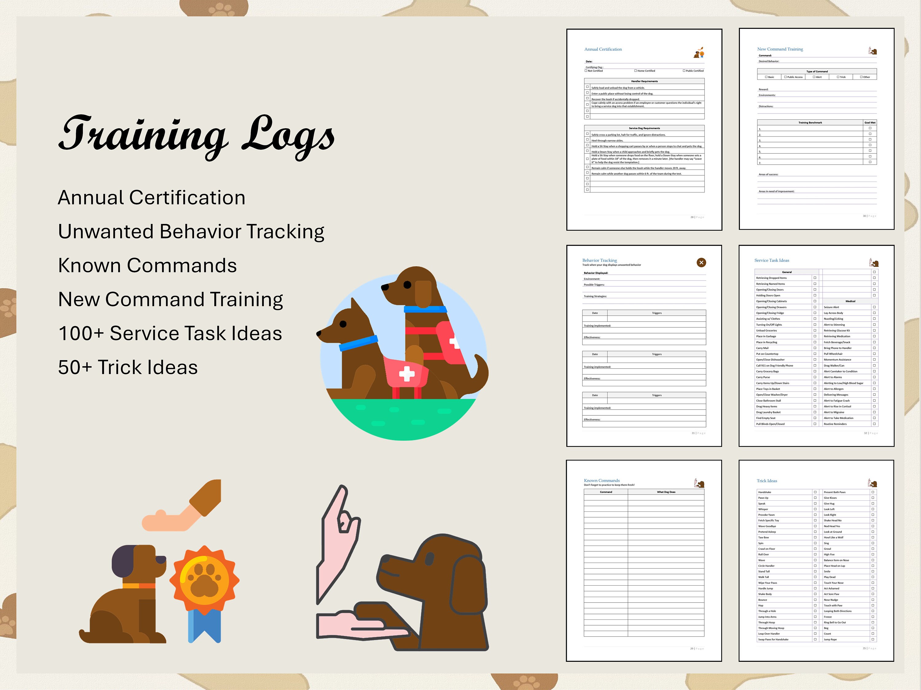 Printable Service Dog Journal - Etsy