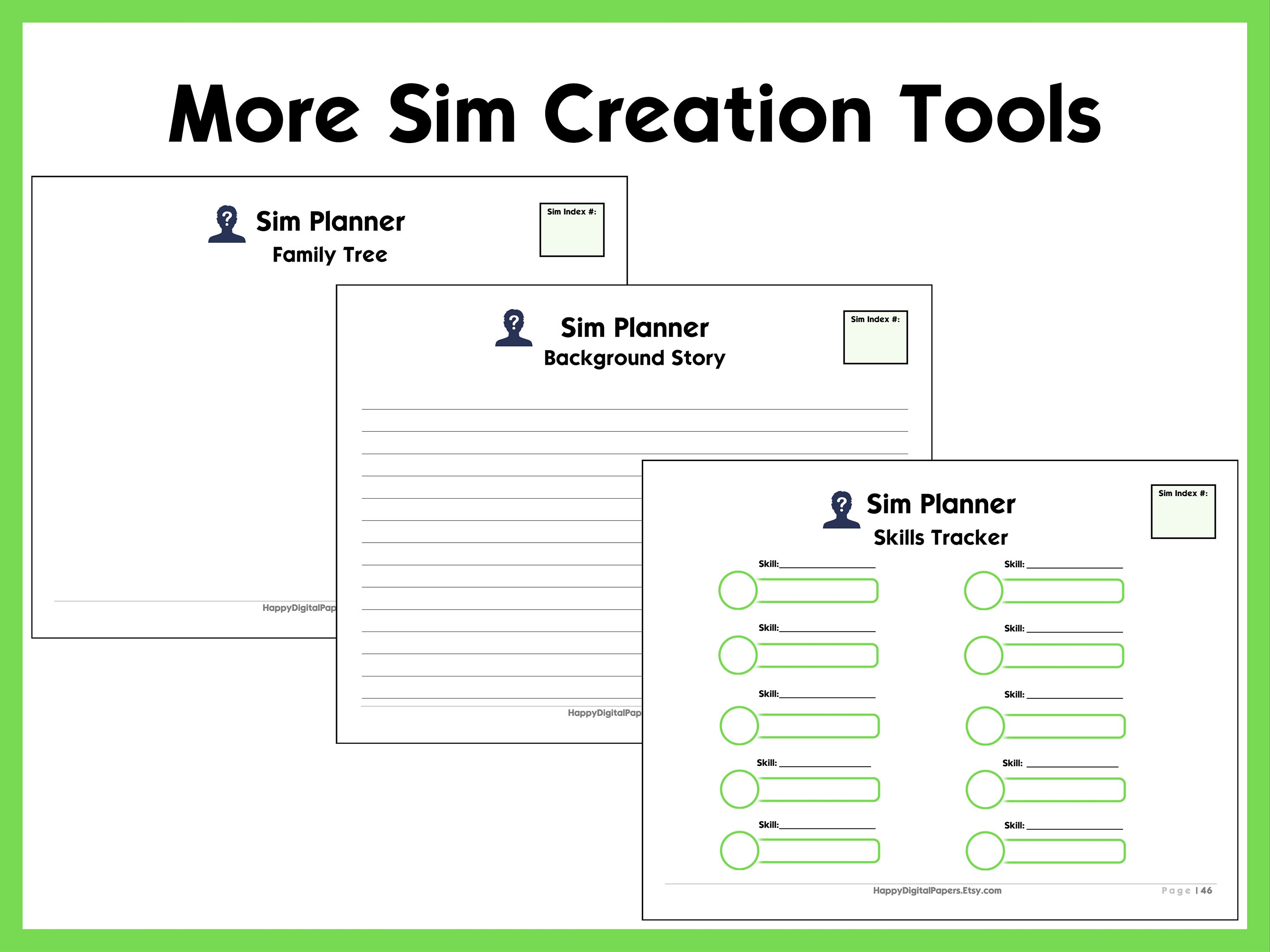 Printable Sims 4 Planner | Etsy UK