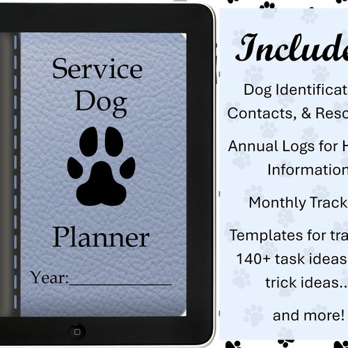 Dog Care Planner Digital Pet Organizer Puppy Planner Dog - Etsy