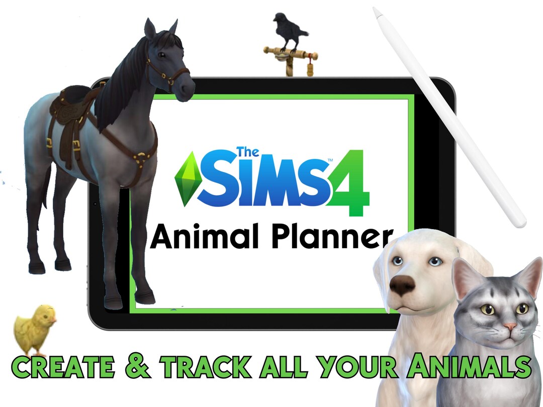 Sims 4 Animal Planner PDF | Organize and Track Pets, Farm Animals ...